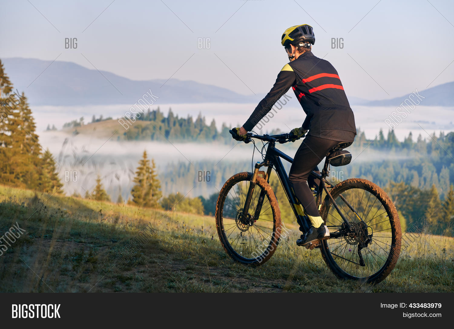 Back View Male Cyclist Image & Photo (Free Trial) | Bigstock