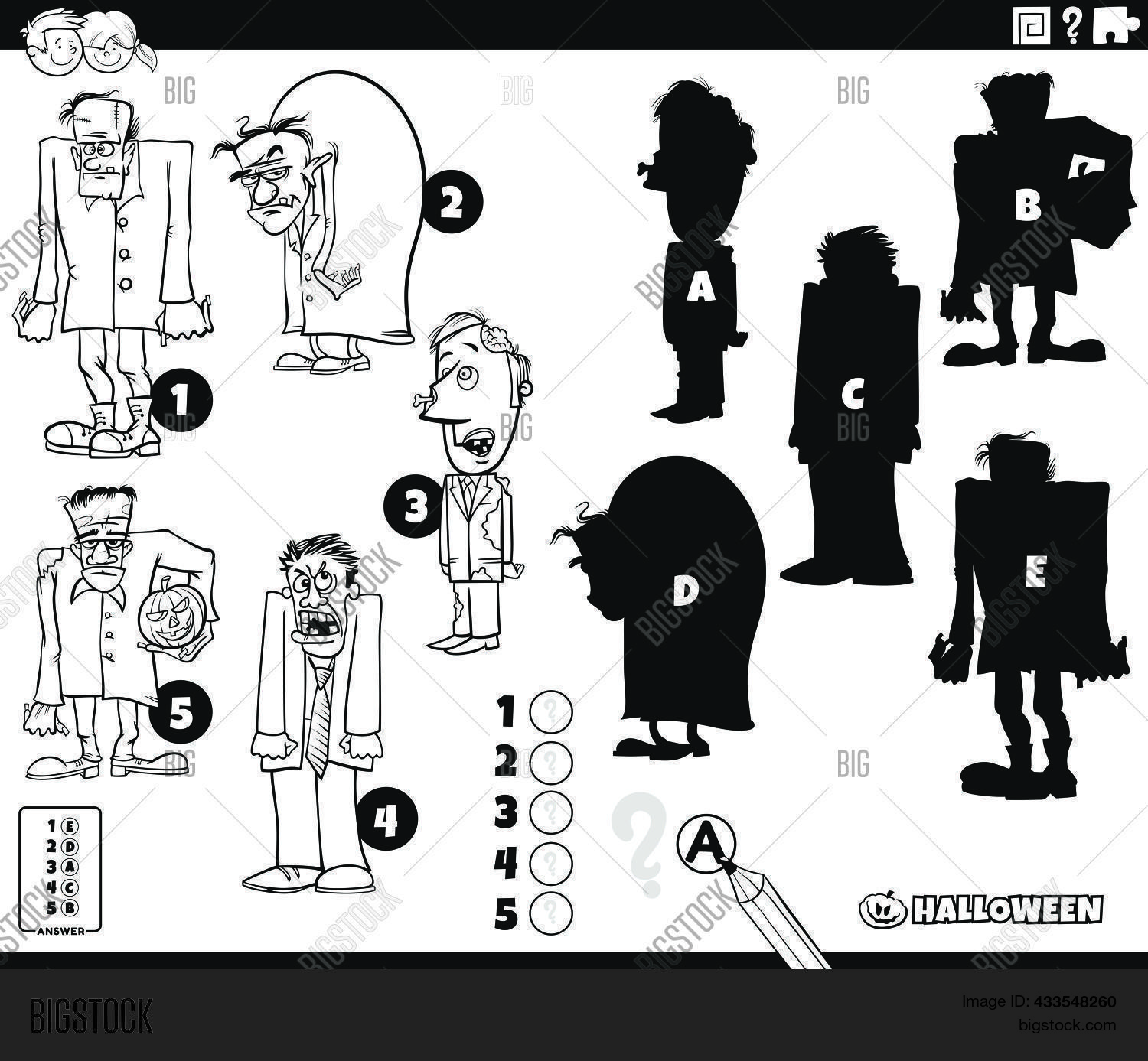 Black White Cartoon Vector & Photo (Free Trial) | Bigstock