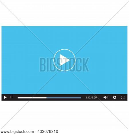 Blue Flat Video Player Image & Photo (Free Trial) | Bigstock
