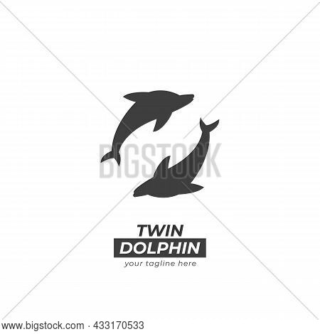 Twin Dolphin Logo Vector & Photo (Free Trial) | Bigstock