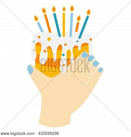 Hand Holding Cake. Vector & Photo (Free Trial) | Bigstock