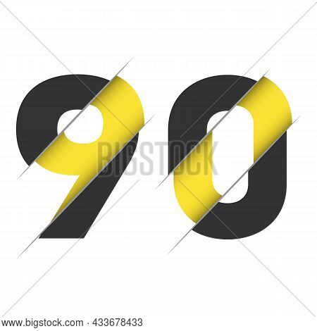 90 9 0 Number Logo Vector & Photo (Free Trial) | Bigstock