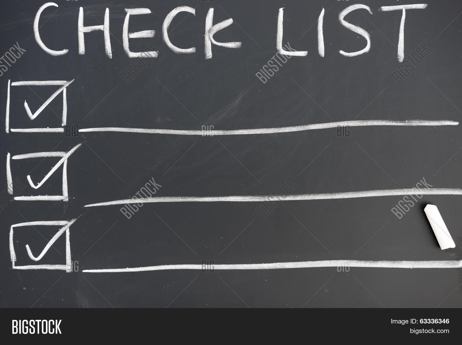 Check List Written On Image & Photo (Free Trial) | Bigstock
