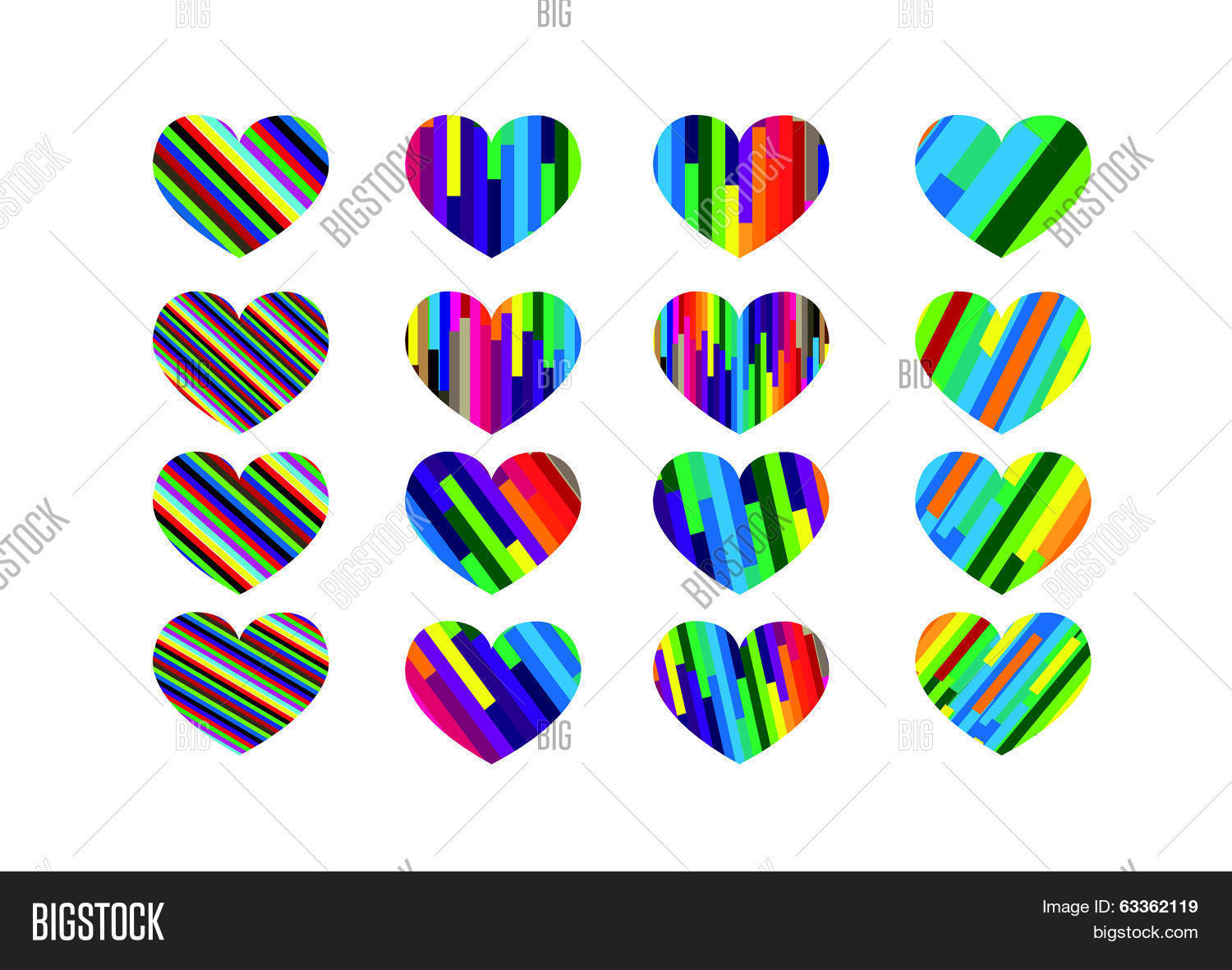 Heart Abstract Icons Vector & Photo (Free Trial) | Bigstock