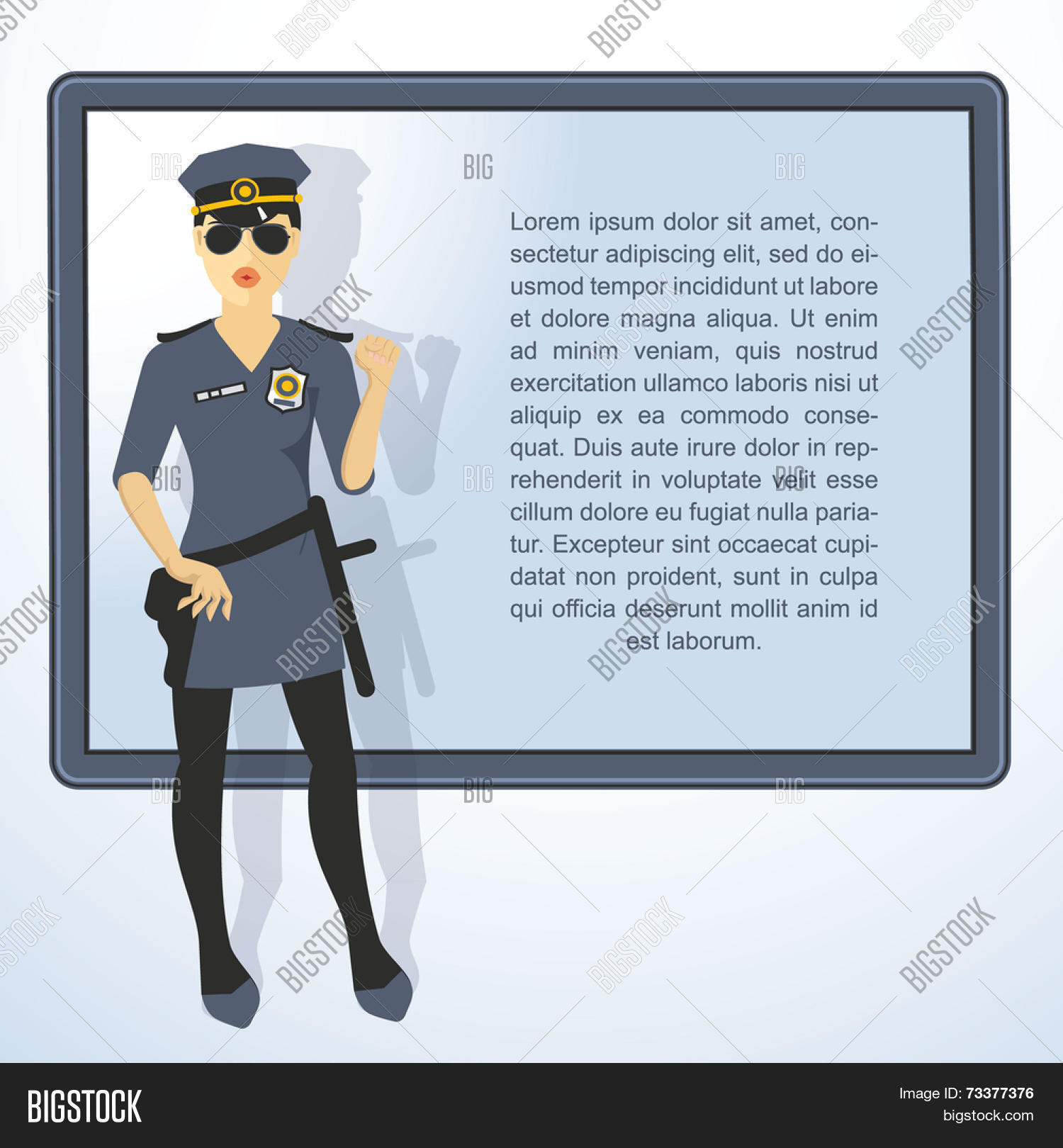 Frame Cop Woman. Vector & Photo (Free Trial) | Bigstock