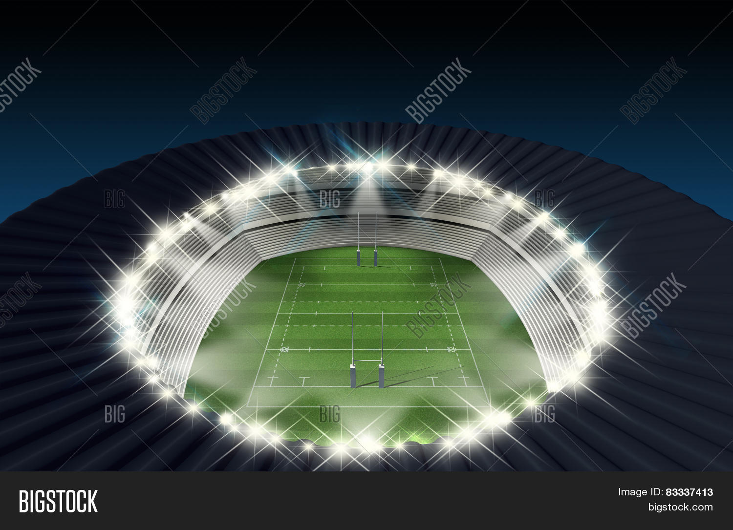 Rugby Stadium Night Image & Photo (Free Trial) | Bigstock