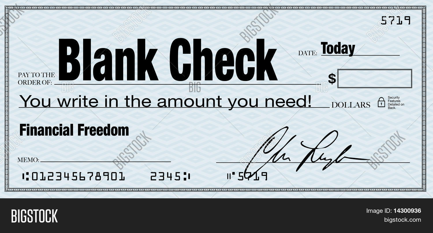 Blank Check - Image & Photo (Free Trial) | Bigstock