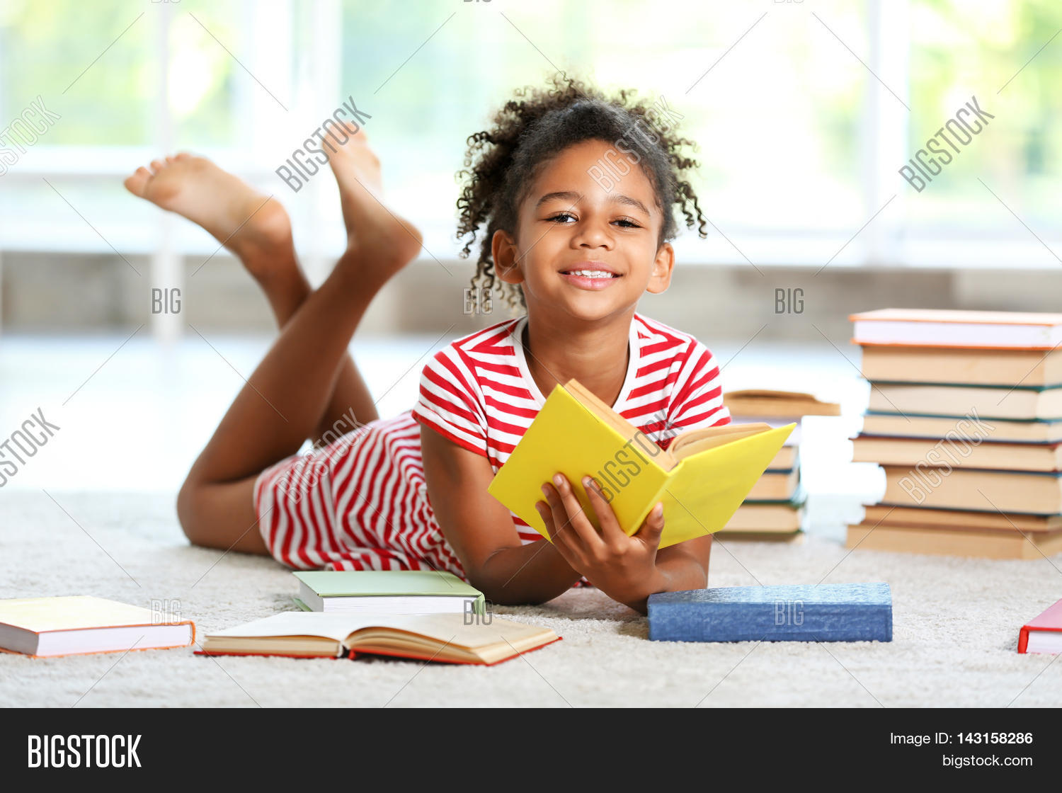 Cute Girl Reading Book Image & Photo (Free Trial) | Bigstock