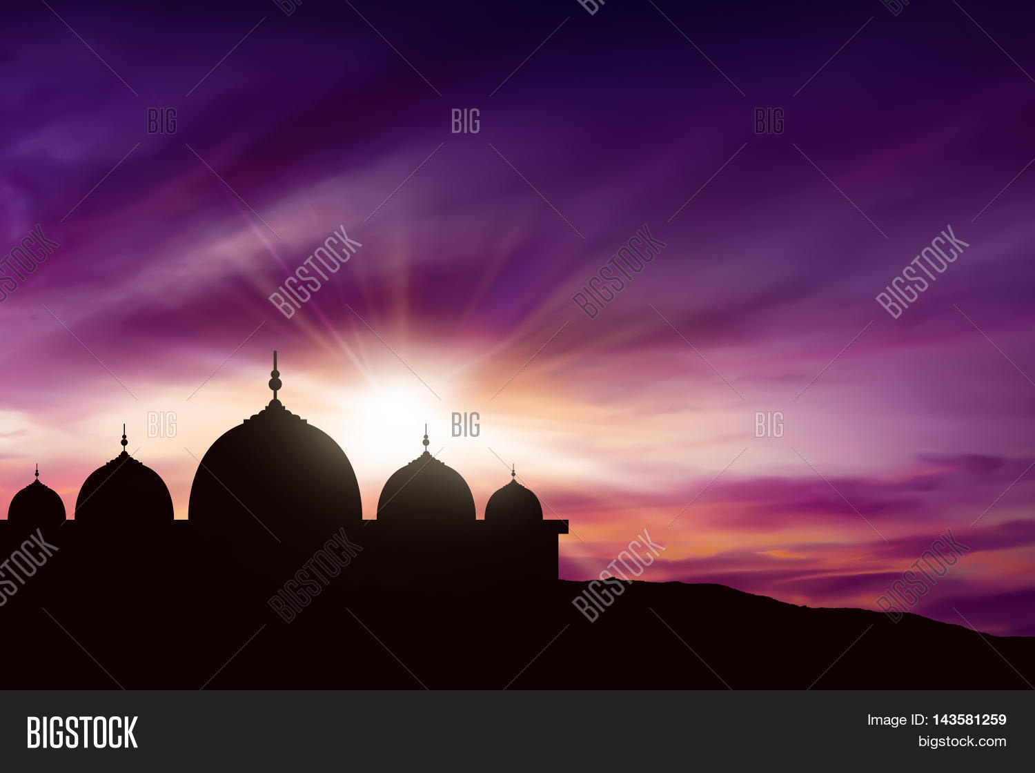 Silhouette Mosque Image & Photo (Free Trial) | Bigstock