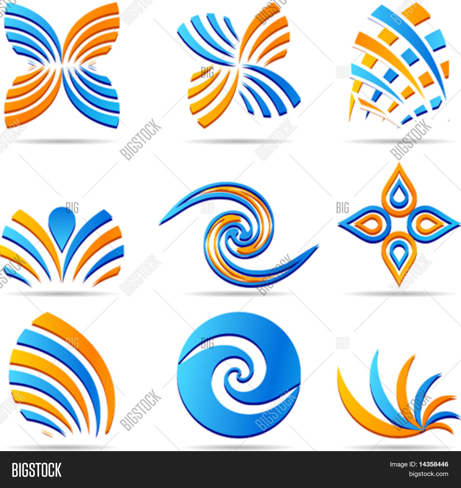 Set Company Signs. Vector & Photo (Free Trial) | Bigstock