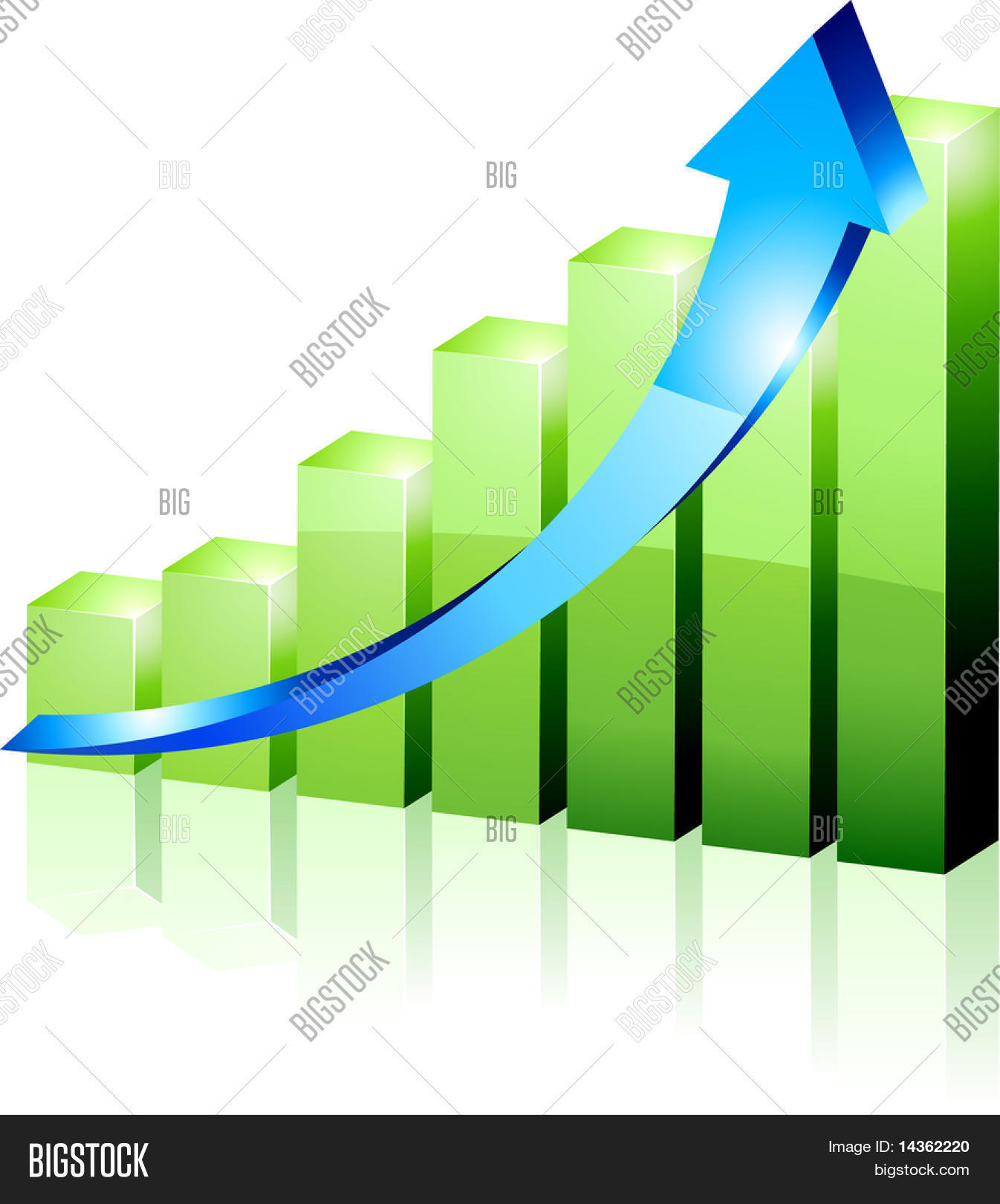3d Growth Diagram. Vector & Photo (Free Trial) | Bigstock