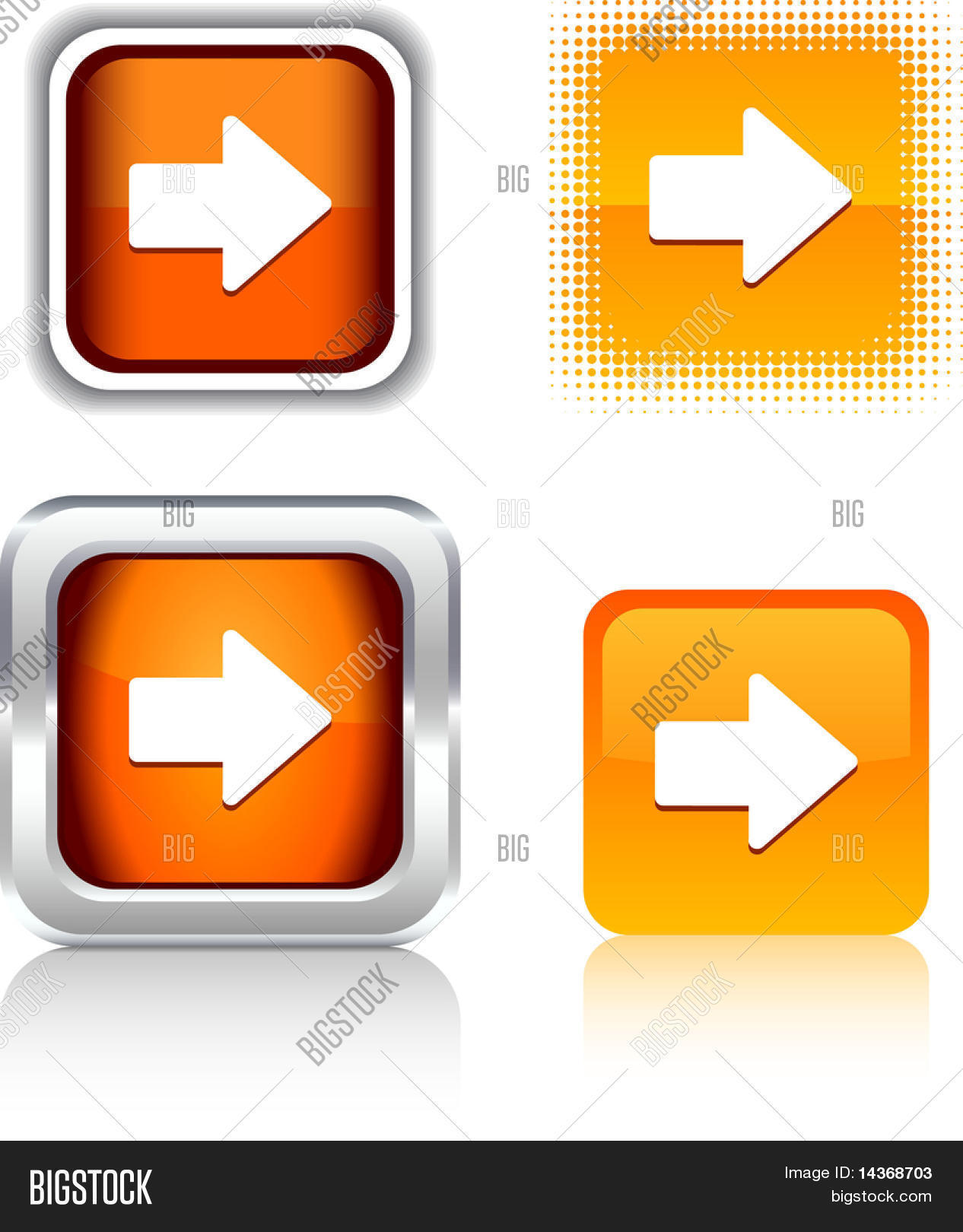 Arrow Square Buttons Vector & Photo (Free Trial) | Bigstock