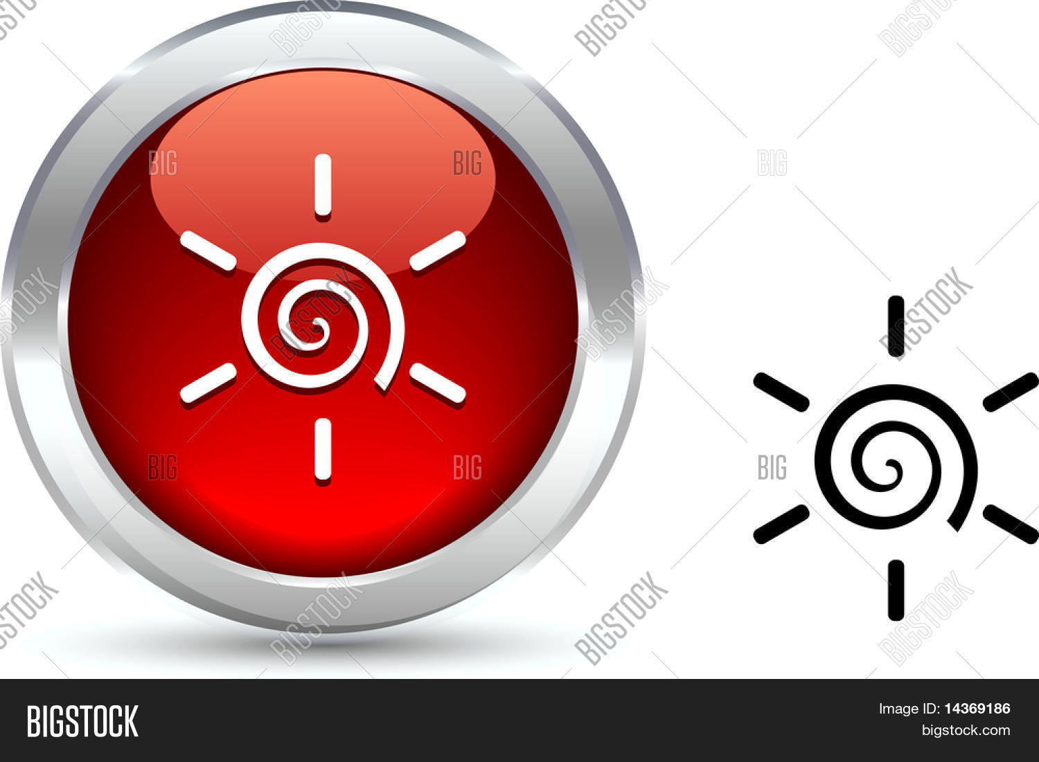 Sun Realistic Button Vector & Photo (Free Trial) | Bigstock