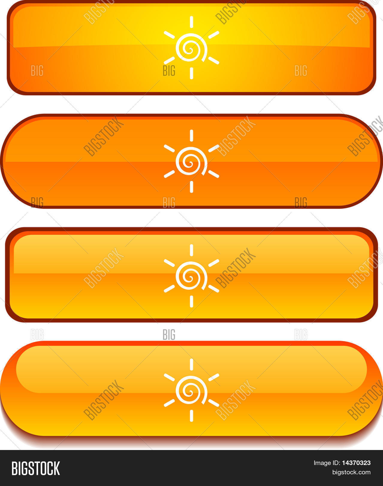 Sun Web Buttons. Vector & Photo (Free Trial) | Bigstock