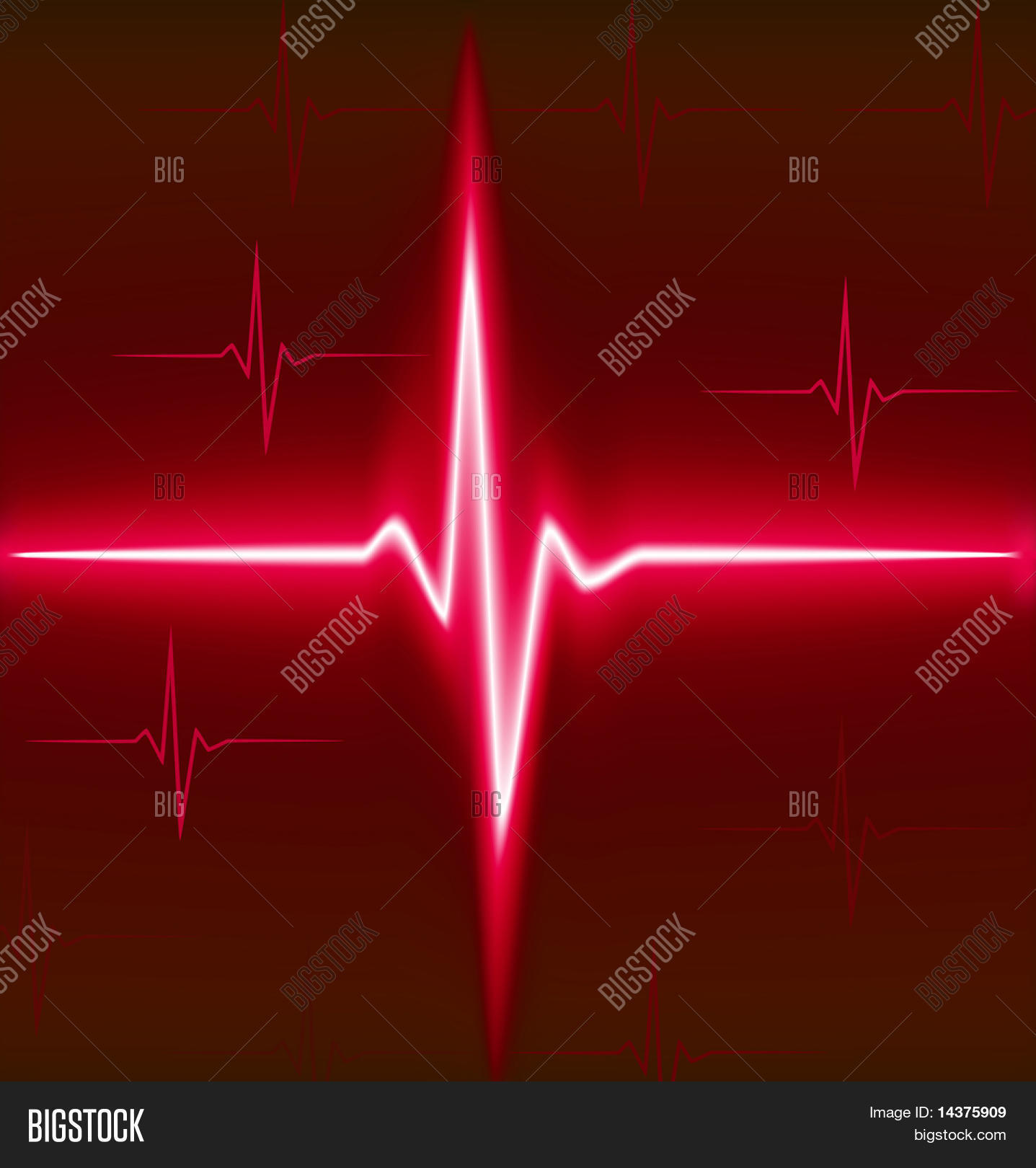 Red Heart Beat. Ekg Vector & Photo (Free Trial) | Bigstock