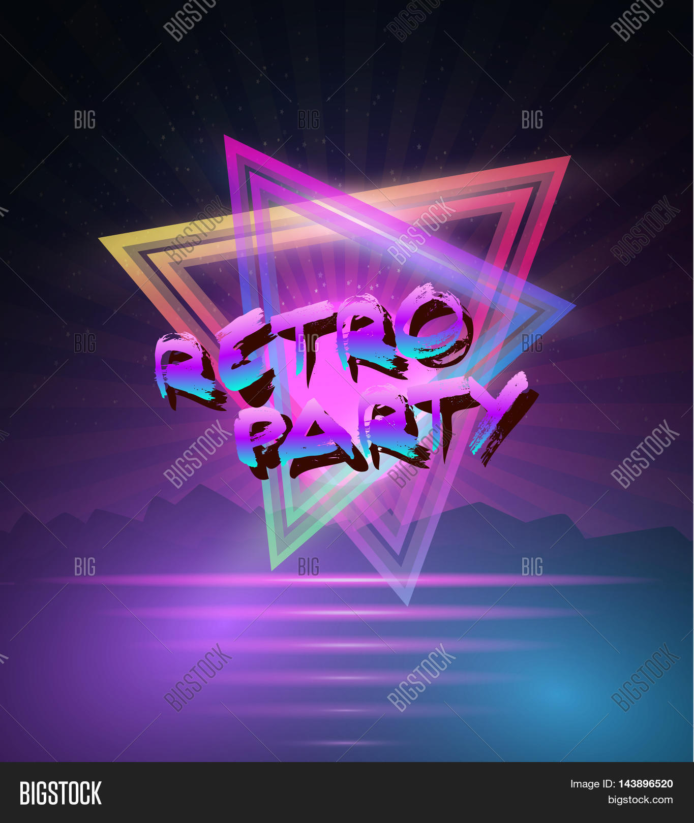 Illustration 1980 Neon Image & Photo (Free Trial) | Bigstock