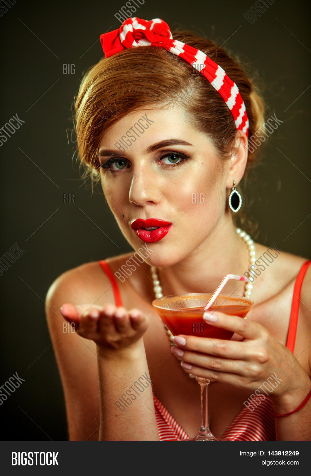Girl Pin- Style Drink Image & Photo (Free Trial) | Bigstock