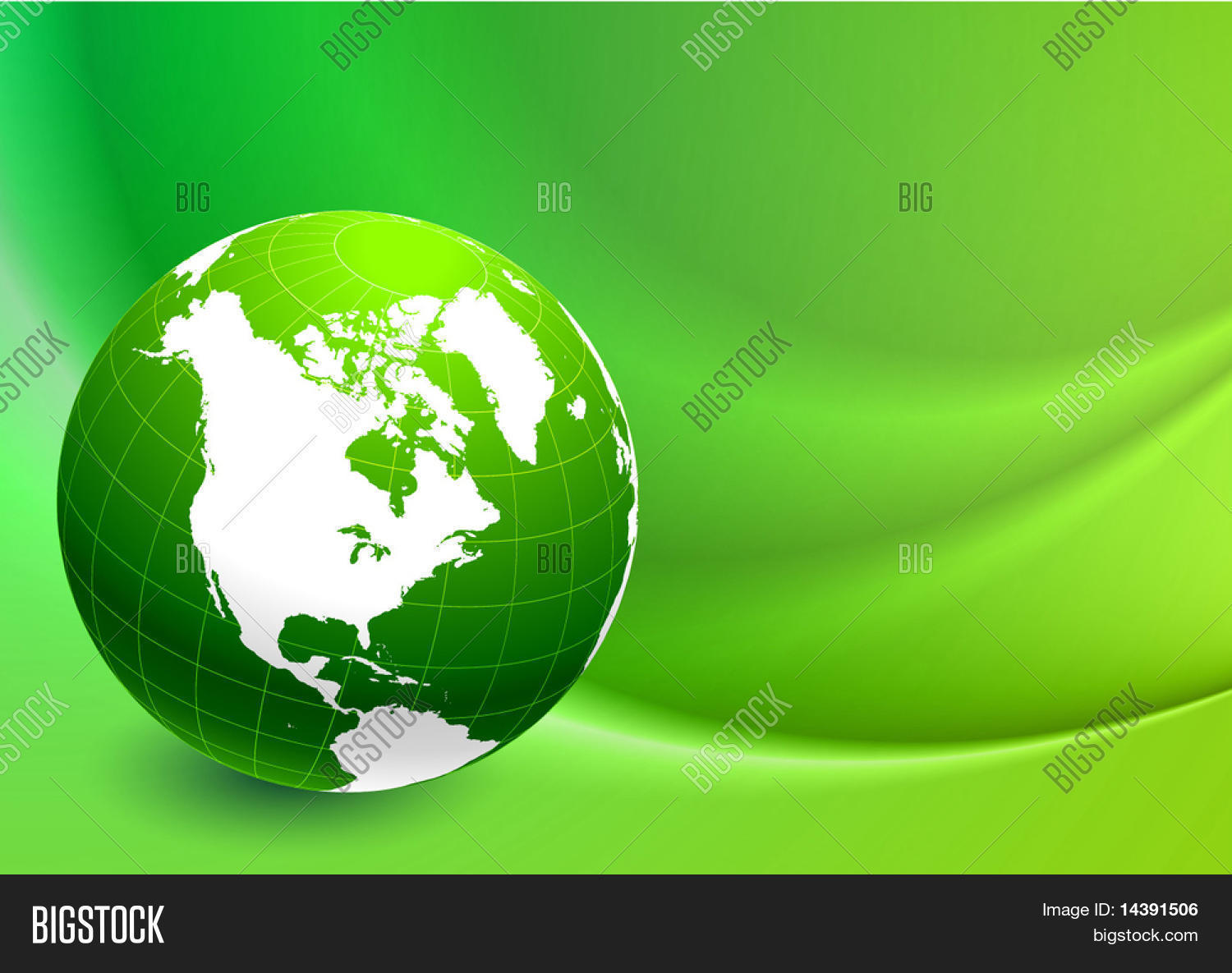 Green Globe On Green Vector & Photo (Free Trial) | Bigstock