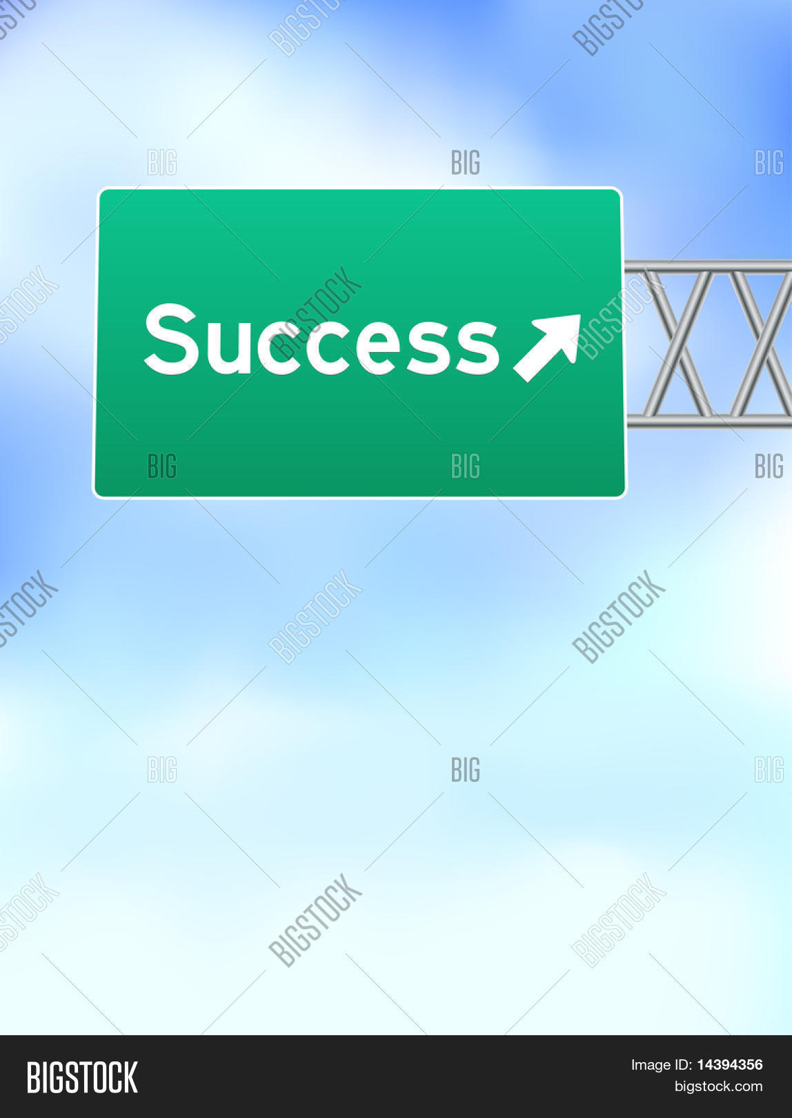 Success Highway Sign Vector & Photo (Free Trial) | Bigstock