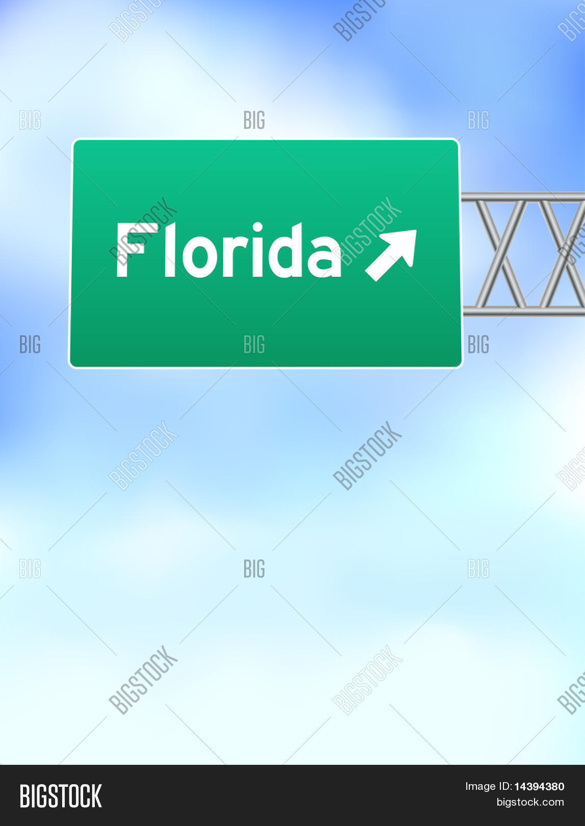 Florida Highway Sign Vector & Photo (Free Trial) | Bigstock
