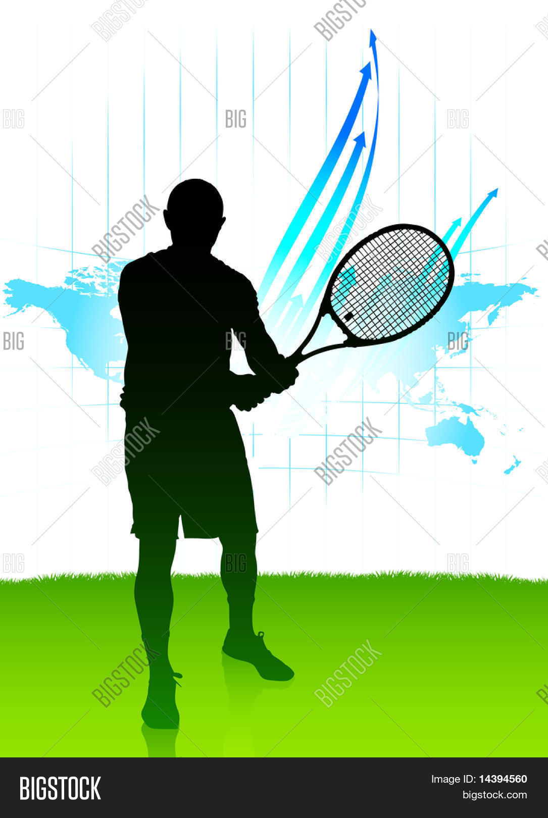 Tennis Player On Vector & Photo (Free Trial) | Bigstock