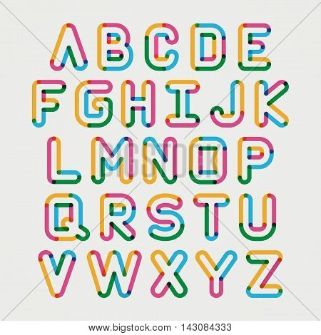 Alphabet Line Vector & Photo (Free Trial) | Bigstock