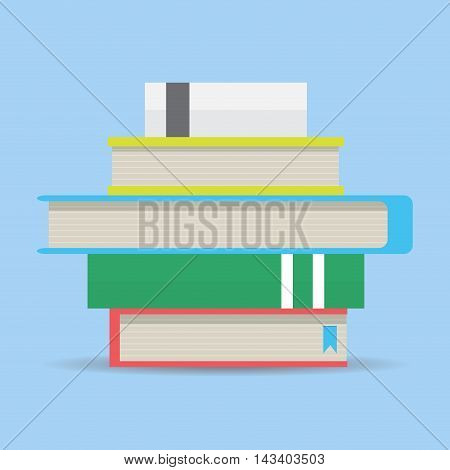 Stack Book Flat Vector & Photo (Free Trial) | Bigstock
