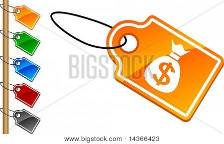 Money Tag Set. Vector Vector & Photo (Free Trial) | Bigstock