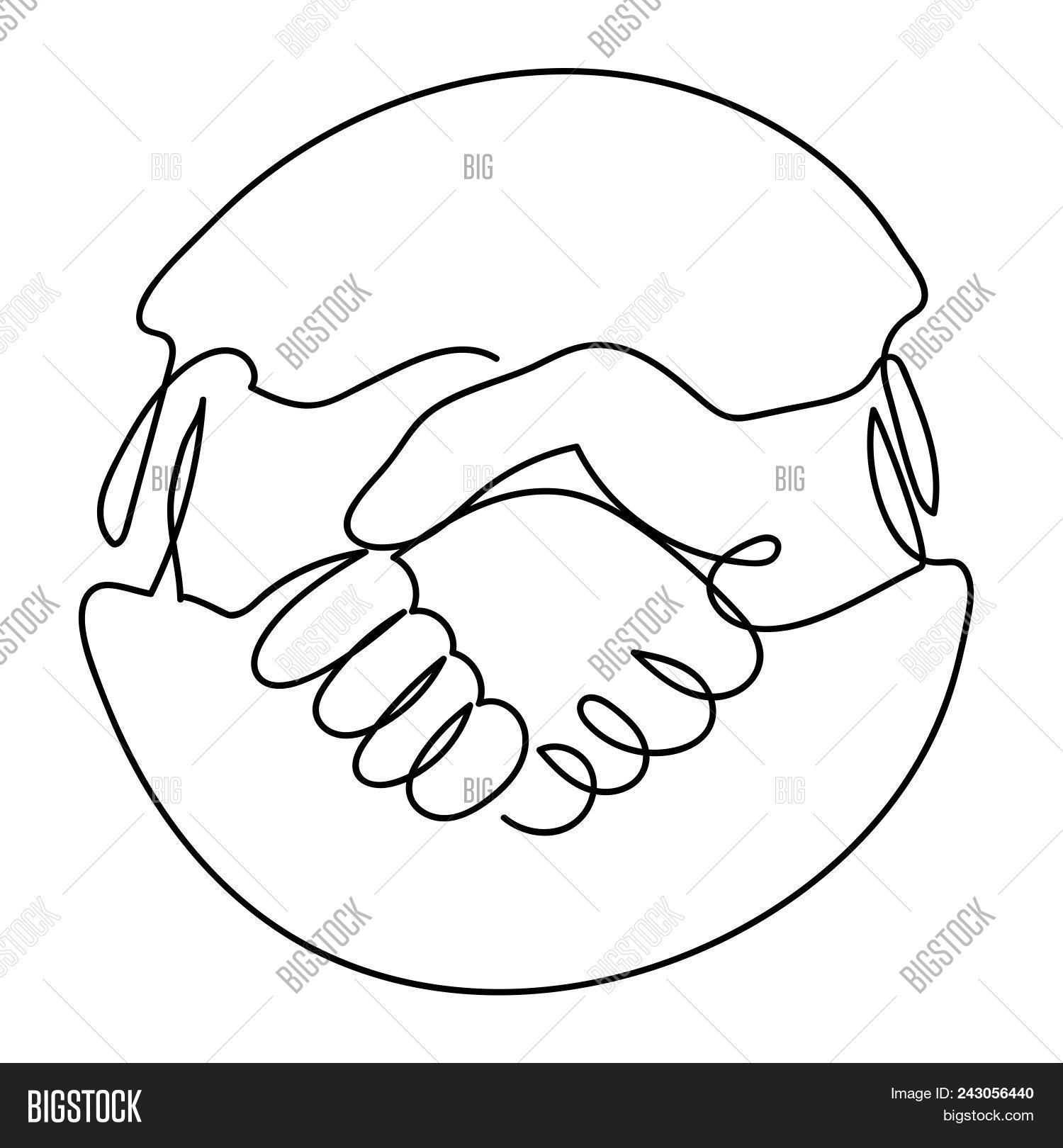 Vector Handshake Icon Vector & Photo (Free Trial) | Bigstock
