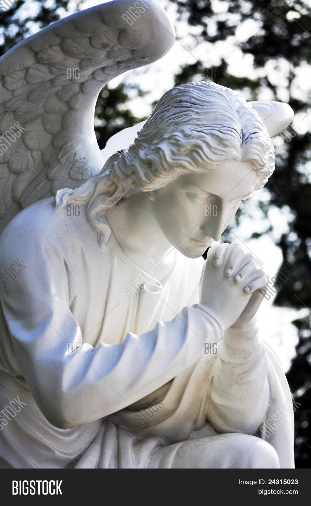 Praying Male Angel Image & Photo (Free Trial) | Bigstock