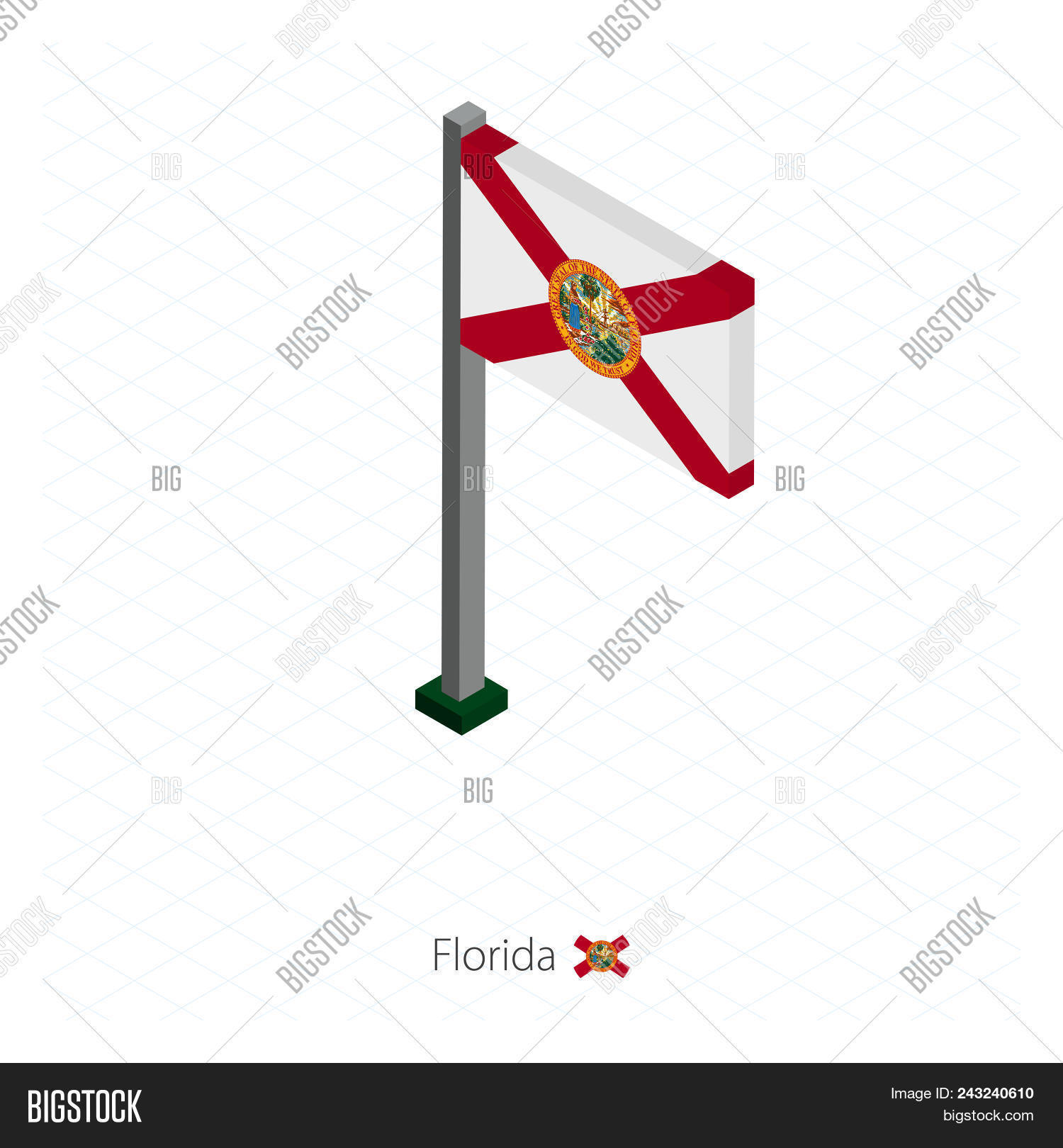 Florida Us State Flag Vector & Photo (Free Trial) | Bigstock