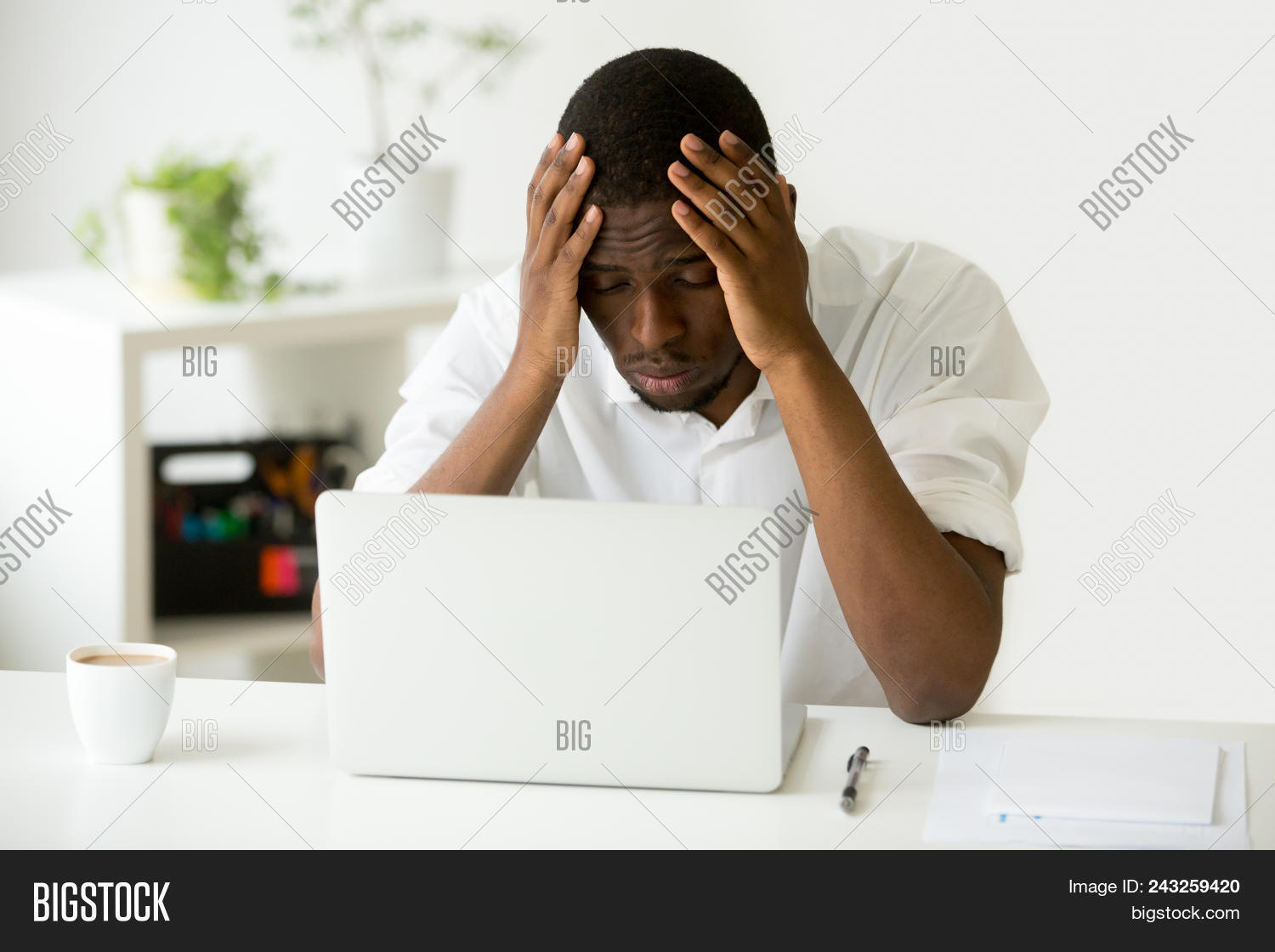 Sad Depressed Worker Image & Photo (Free Trial) | Bigstock