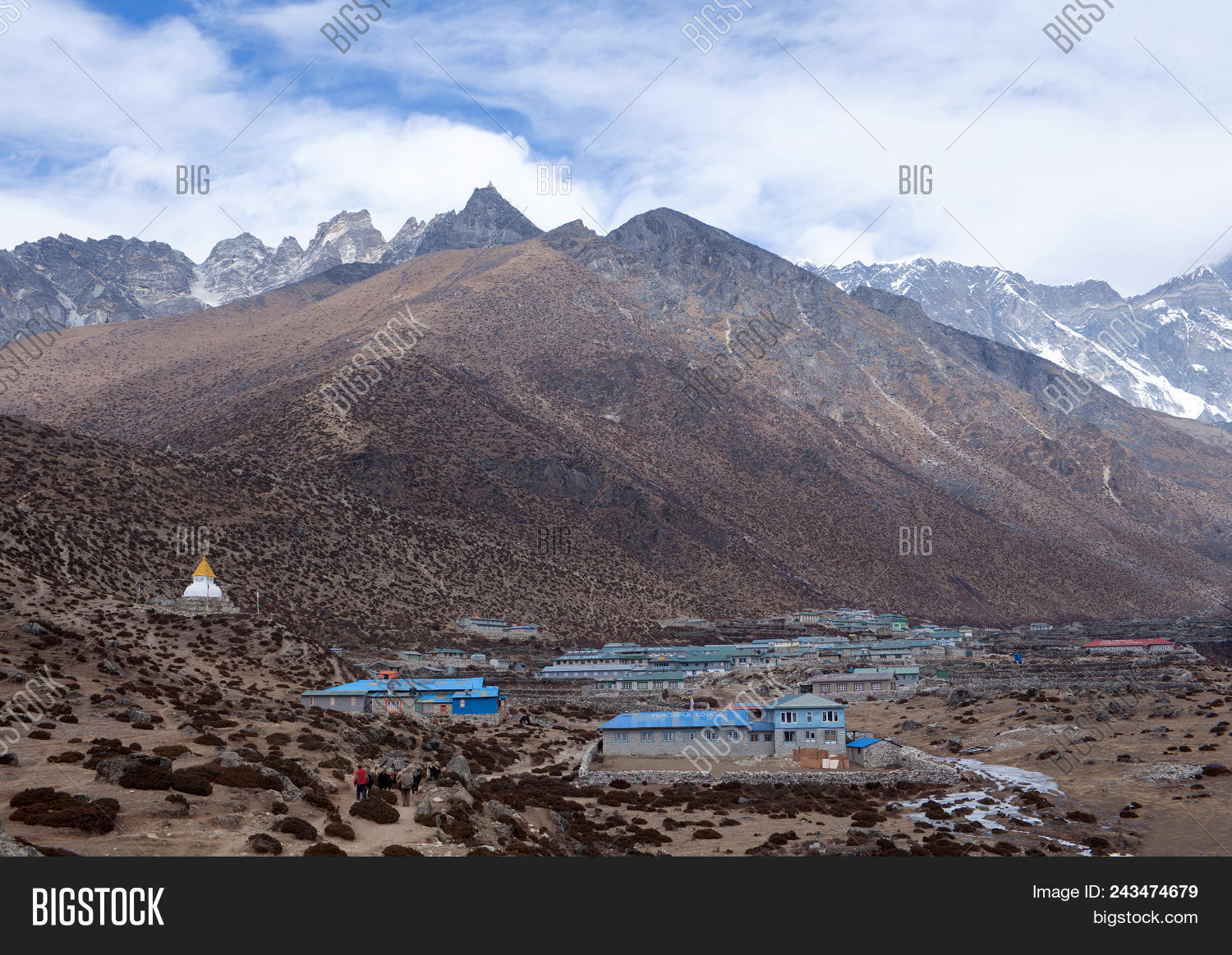 Dingboche Village On Image & Photo (Free Trial) | Bigstock