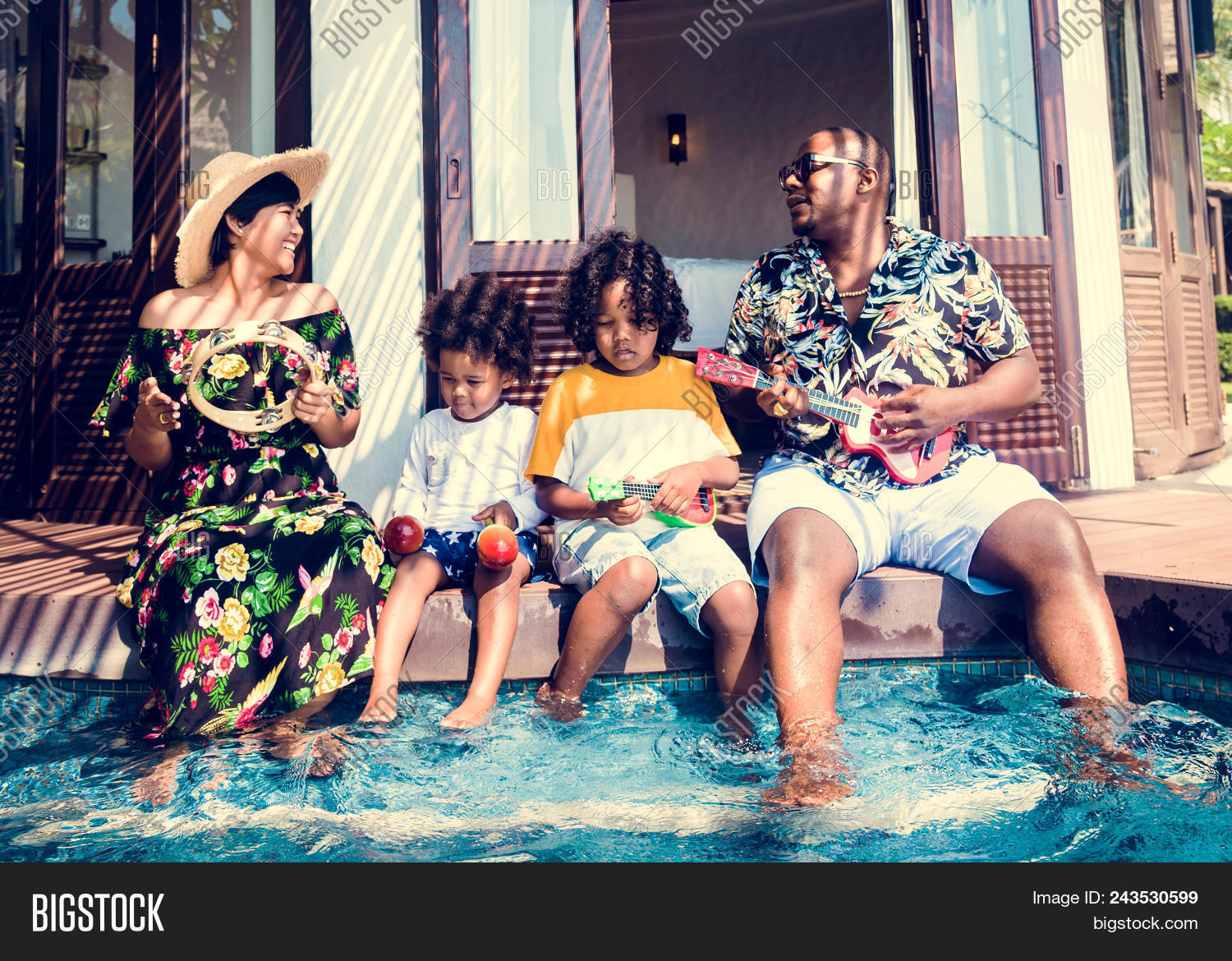 Family Playing Pool Image & Photo (Free Trial) | Bigstock