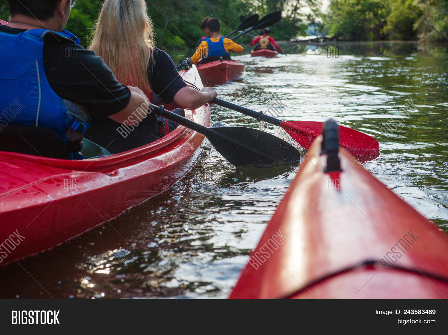 People Kayaks On River Image & Photo (Free Trial) | Bigstock