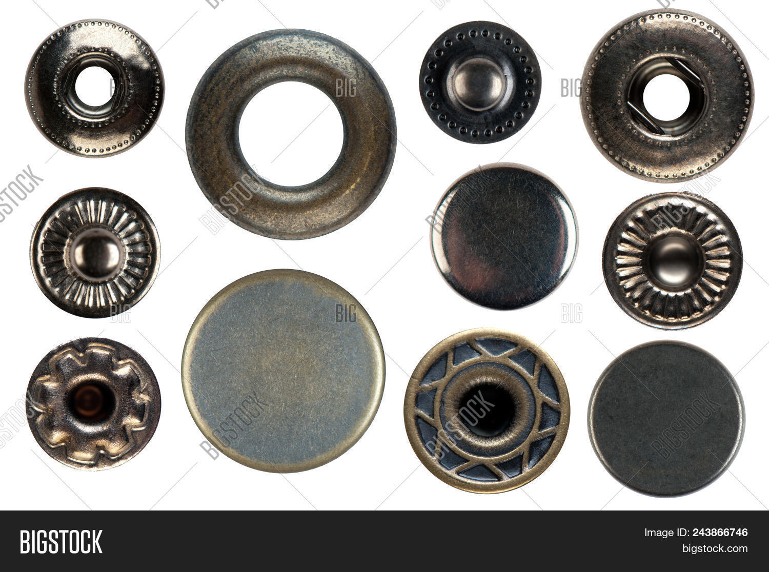 Set Snap Fasteners Image & Photo (Free Trial) | Bigstock