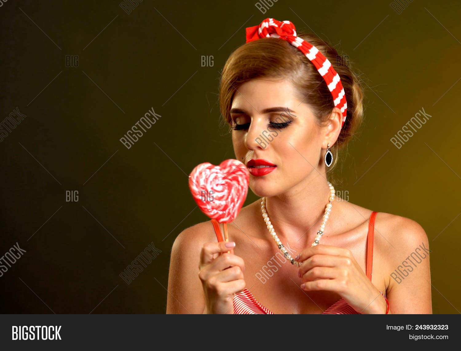 Woman Eating Lollipops Image & Photo (Free Trial) | Bigstock