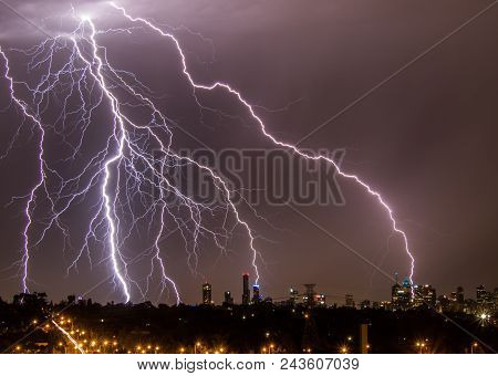 Lightning Over Image & Photo (Free Trial) | Bigstock