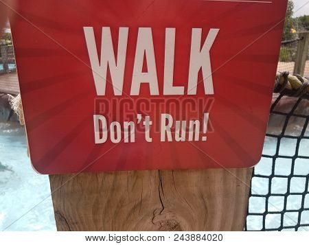 Red Walk Don't Run Image & Photo (Free Trial) | Bigstock
