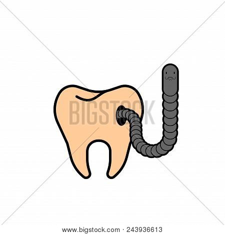 Tooth Worm Hole. Vector & Photo (Free Trial) | Bigstock