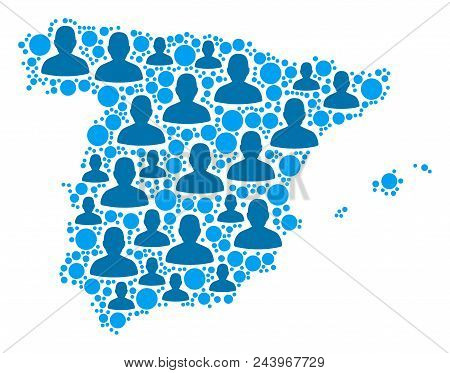 Population Spain Map Vector & Photo (Free Trial) | Bigstock