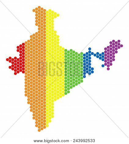 Dotted Lgbt India Map Vector & Photo (Free Trial) | Bigstock