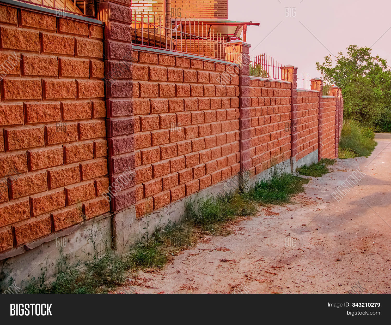 Beautiful Stone Fence Image & Photo (Free Trial) | Bigstock