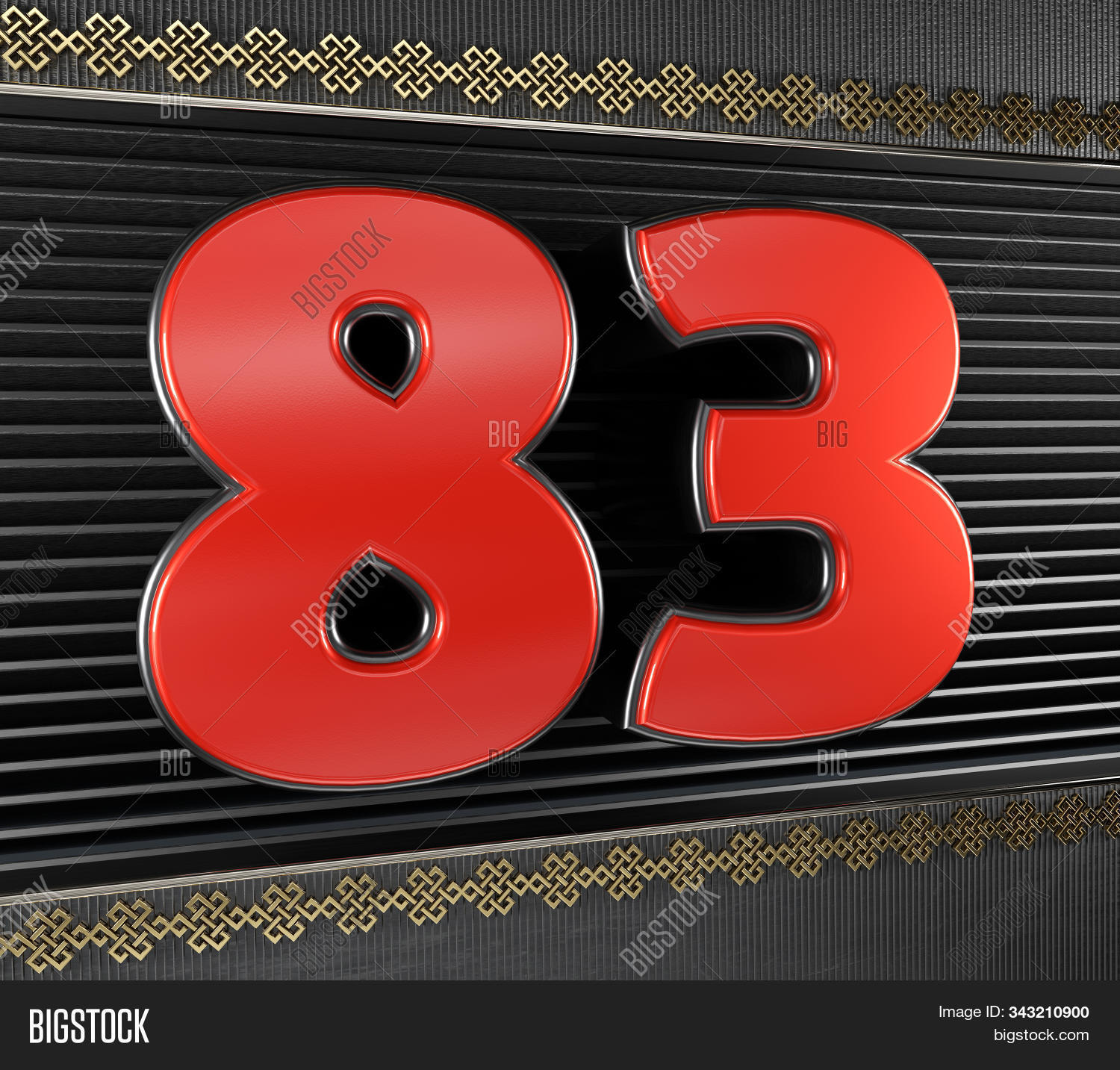 Red Number 83 (number Image & Photo (Free Trial) | Bigstock