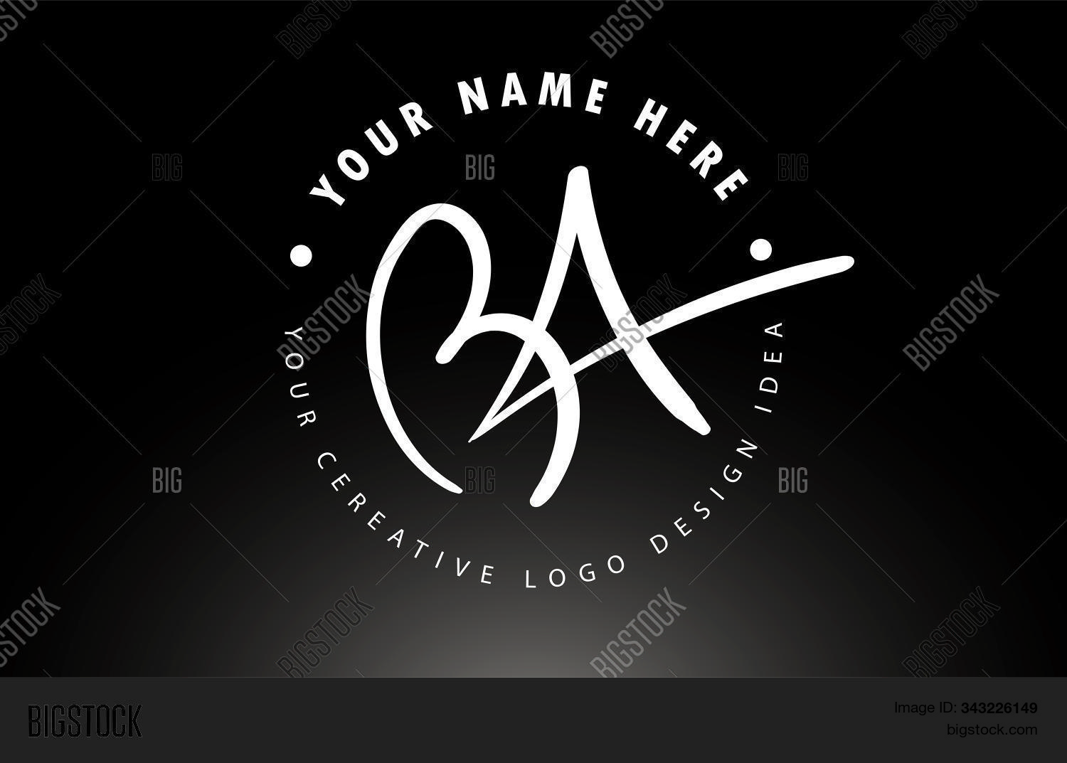 Ba Handwritten Vector & Photo (Free Trial) | Bigstock