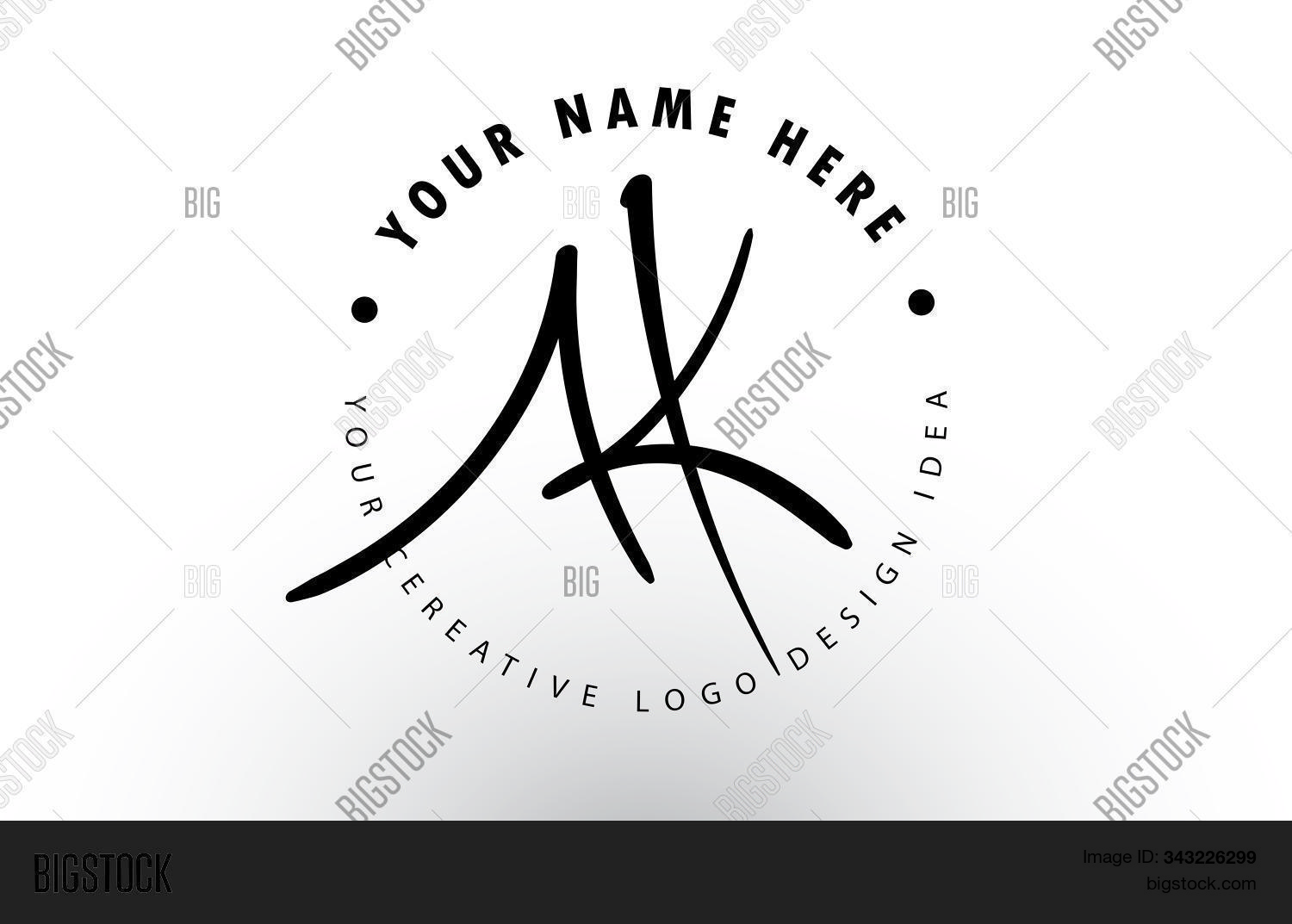 Ak Handwritten Vector & Photo (Free Trial) | Bigstock