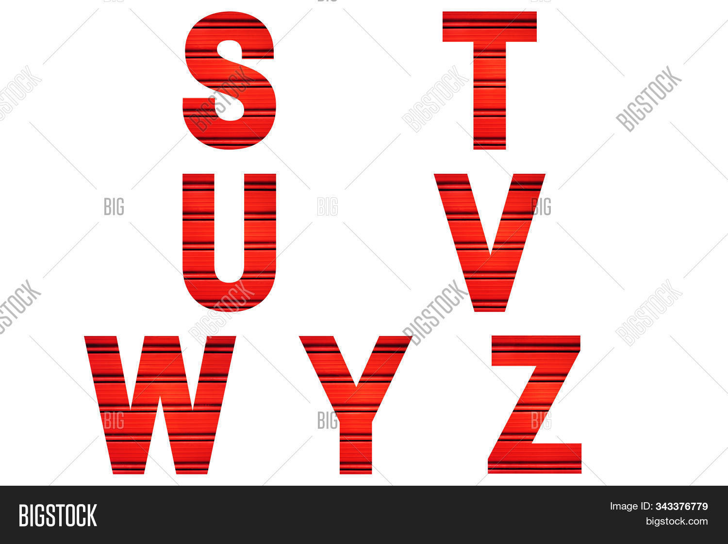 Red Font Alphabet S, T Image & Photo (Free Trial) | Bigstock