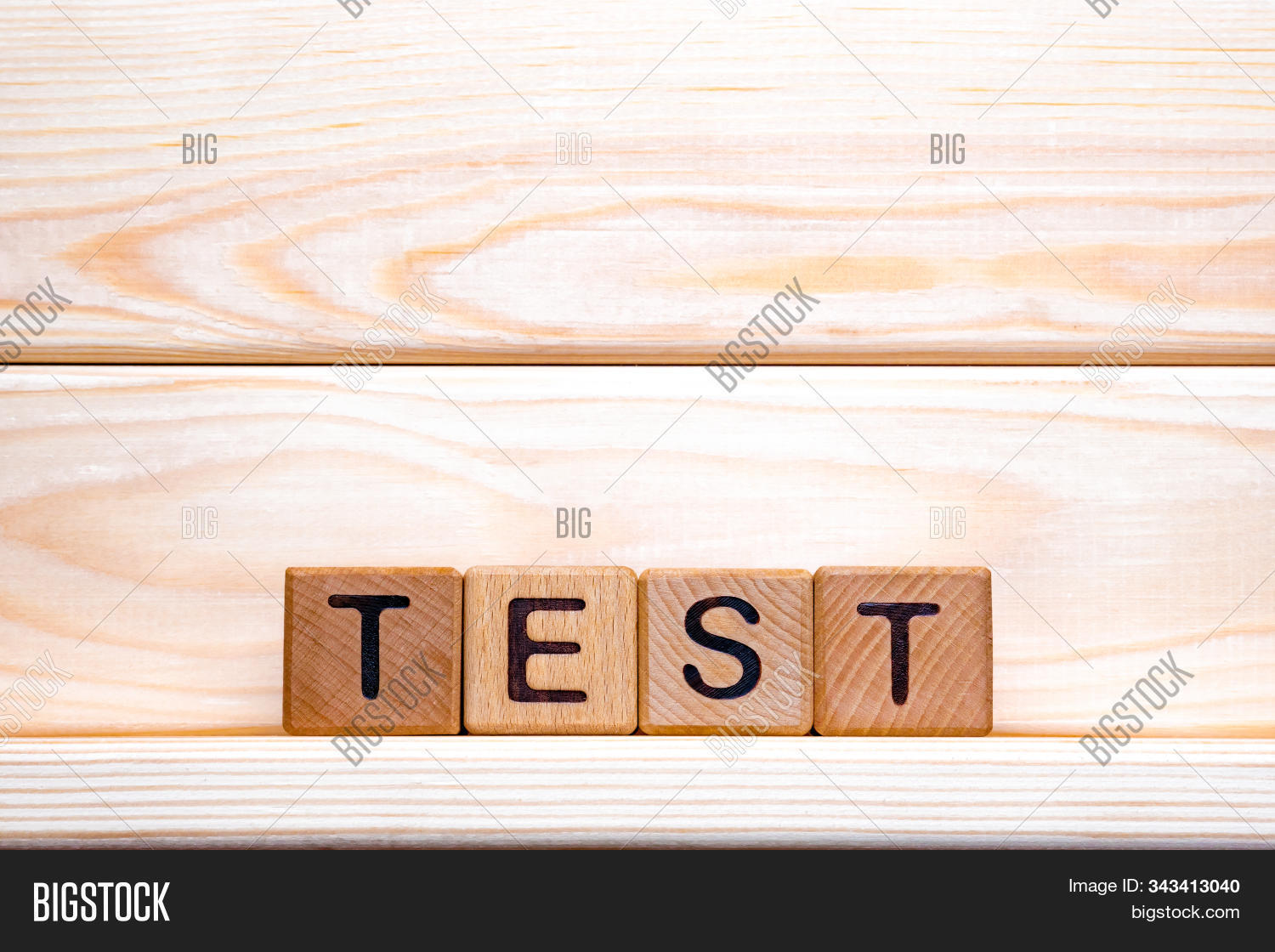 Test Word Made Wood Image & Photo (Free Trial) | Bigstock
