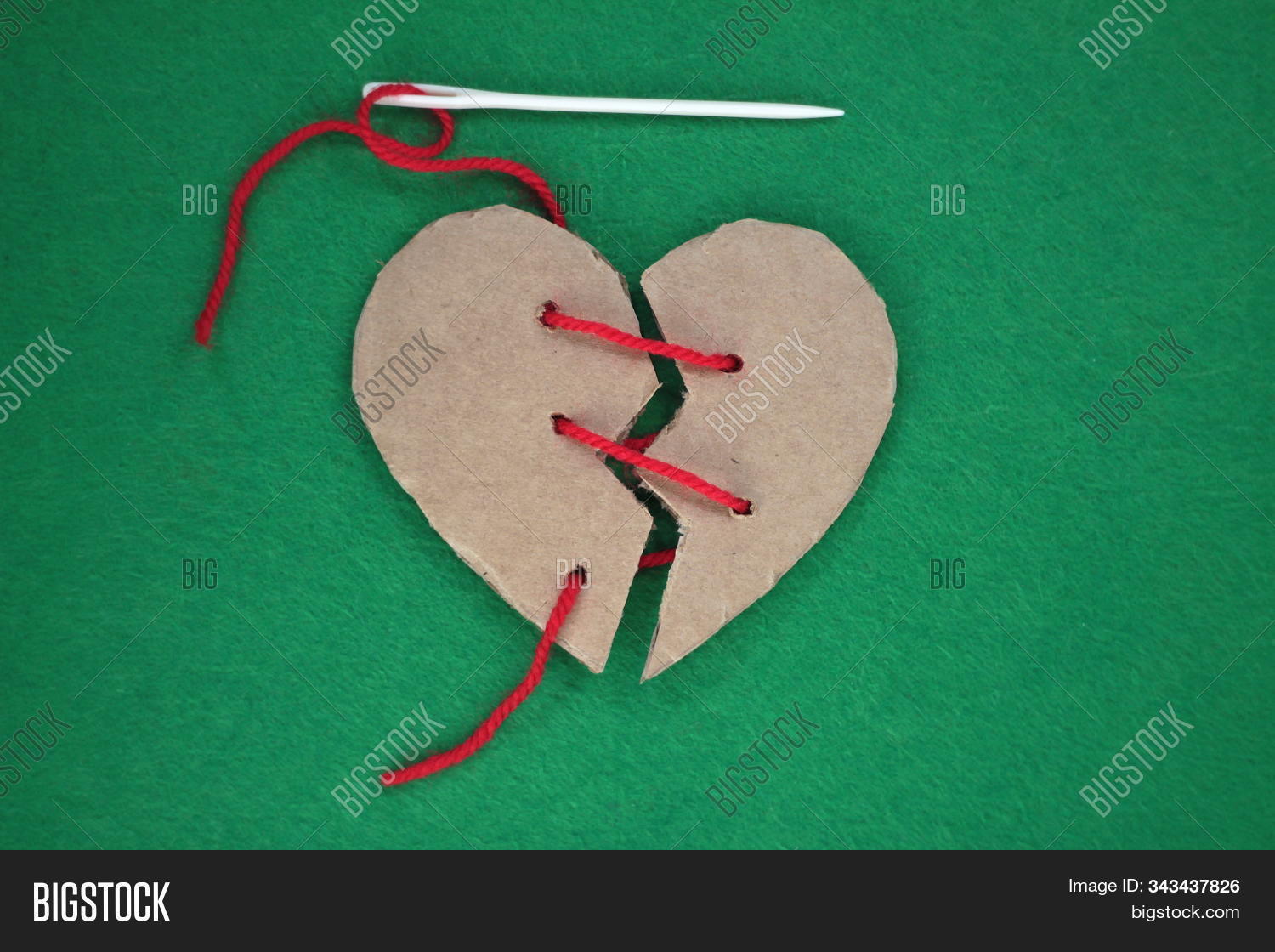 Broken Cardboard Heart Image & Photo (Free Trial) | Bigstock