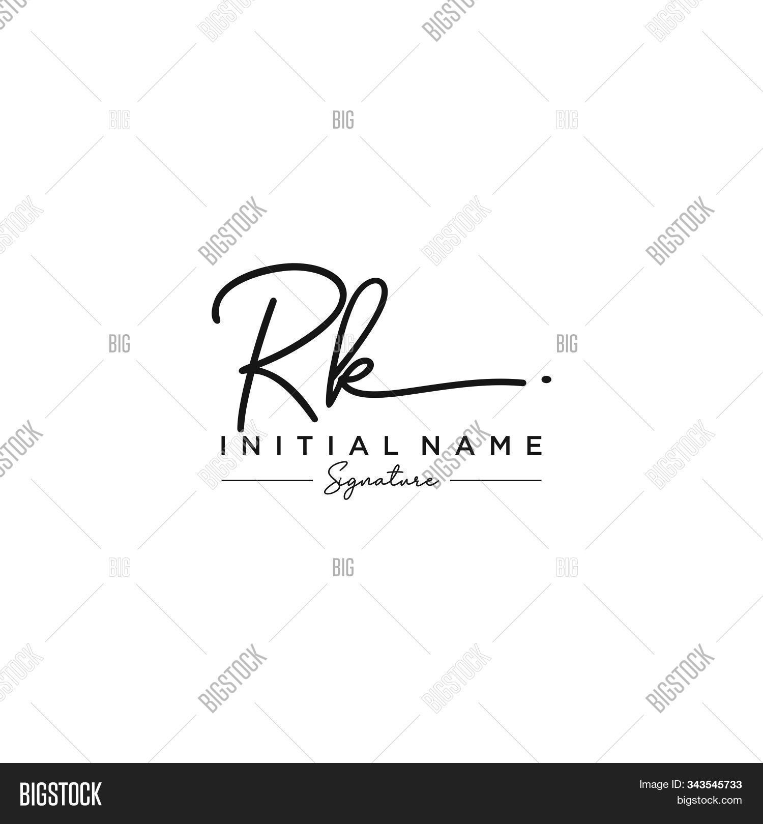 Letter Initial Rk Vector & Photo (Free Trial) | Bigstock